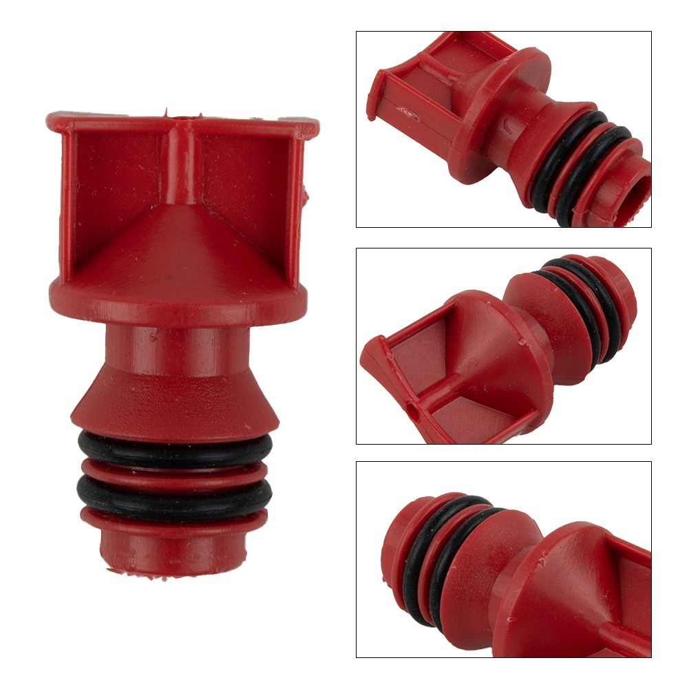 [LUMY] 2pcs Red Plastic 17mm Male Thread Dia Air Compressor Oil Plugs ...