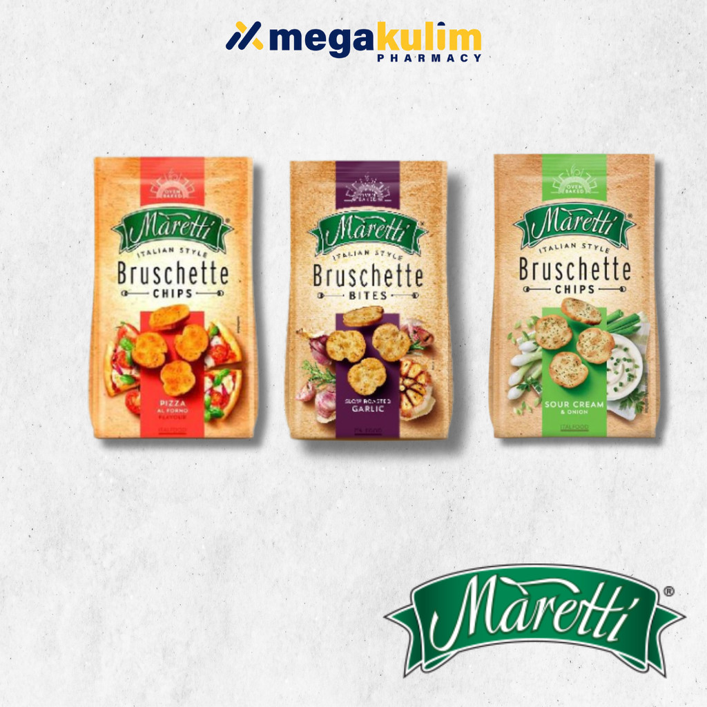 Maretti Oven Baked Bruschette Chips 70g (Pizza / Garlic / Sour Cream ...