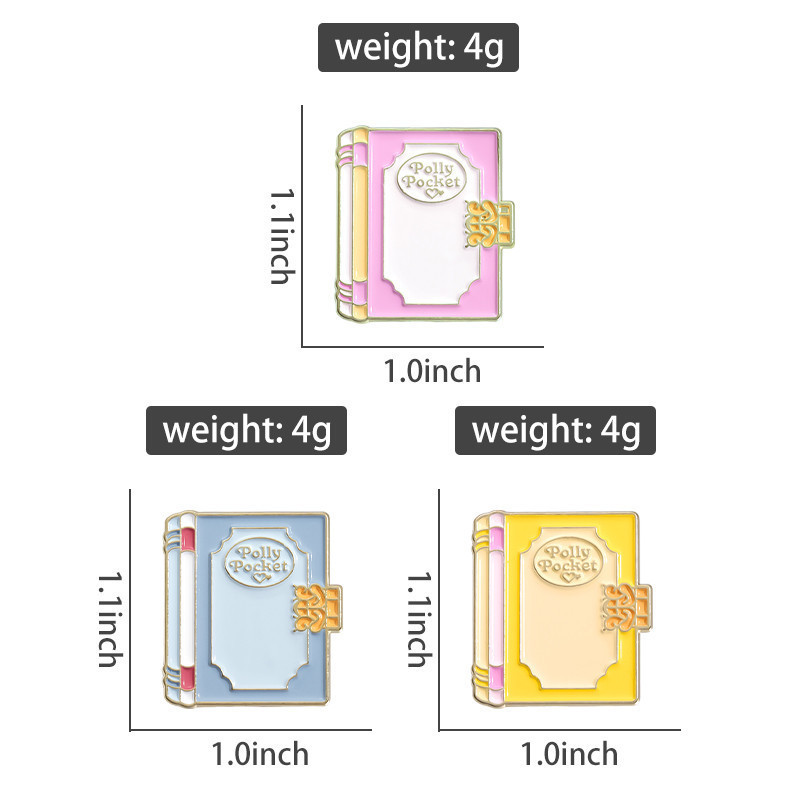 Colorful Polly Pocket Pins Brooches Cute Metal Badge Pockets Brooch ...
