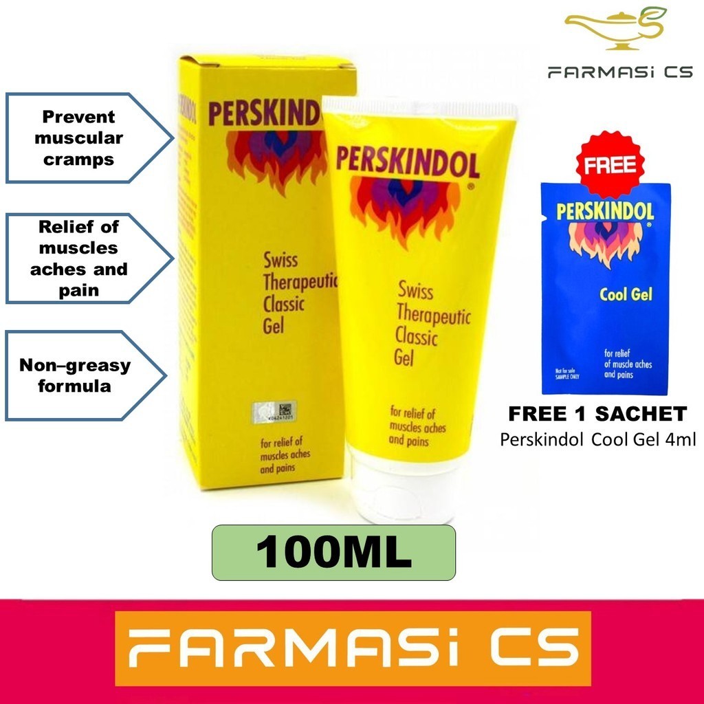 Perskindol Swiss Therapeutic Classic Gel 100ml Free Perskindol Cool 4ml ...