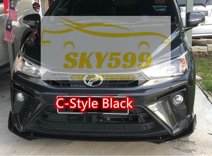 Perodua Bezza Front Bumper Diffuser Lip Wrap Angle Splitters Spoiler ...