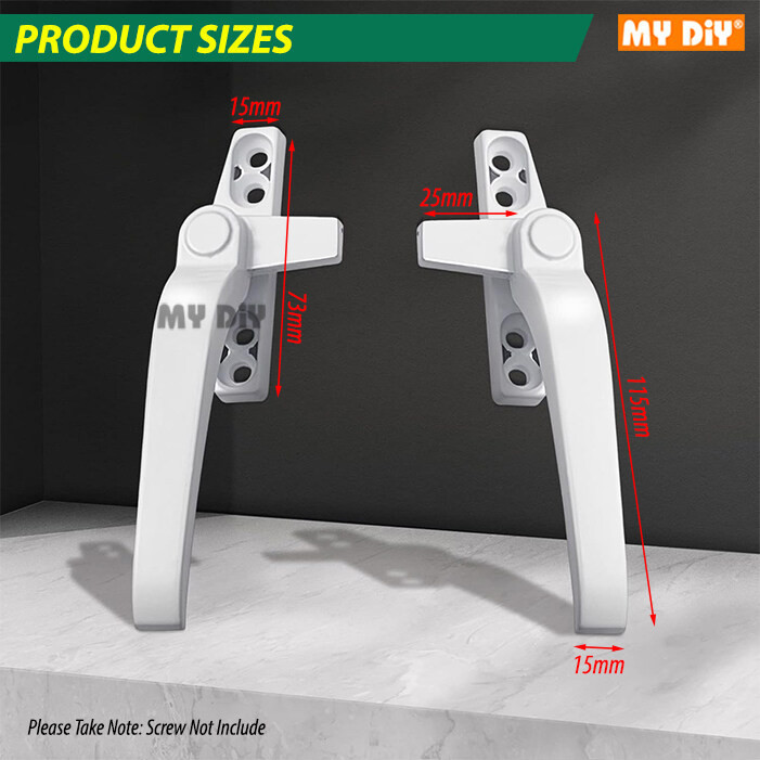 MYDIYHOMEDEPOT - 2 POSITION SCREW WINDOW HANDLE LEFT AND RIGHT ...