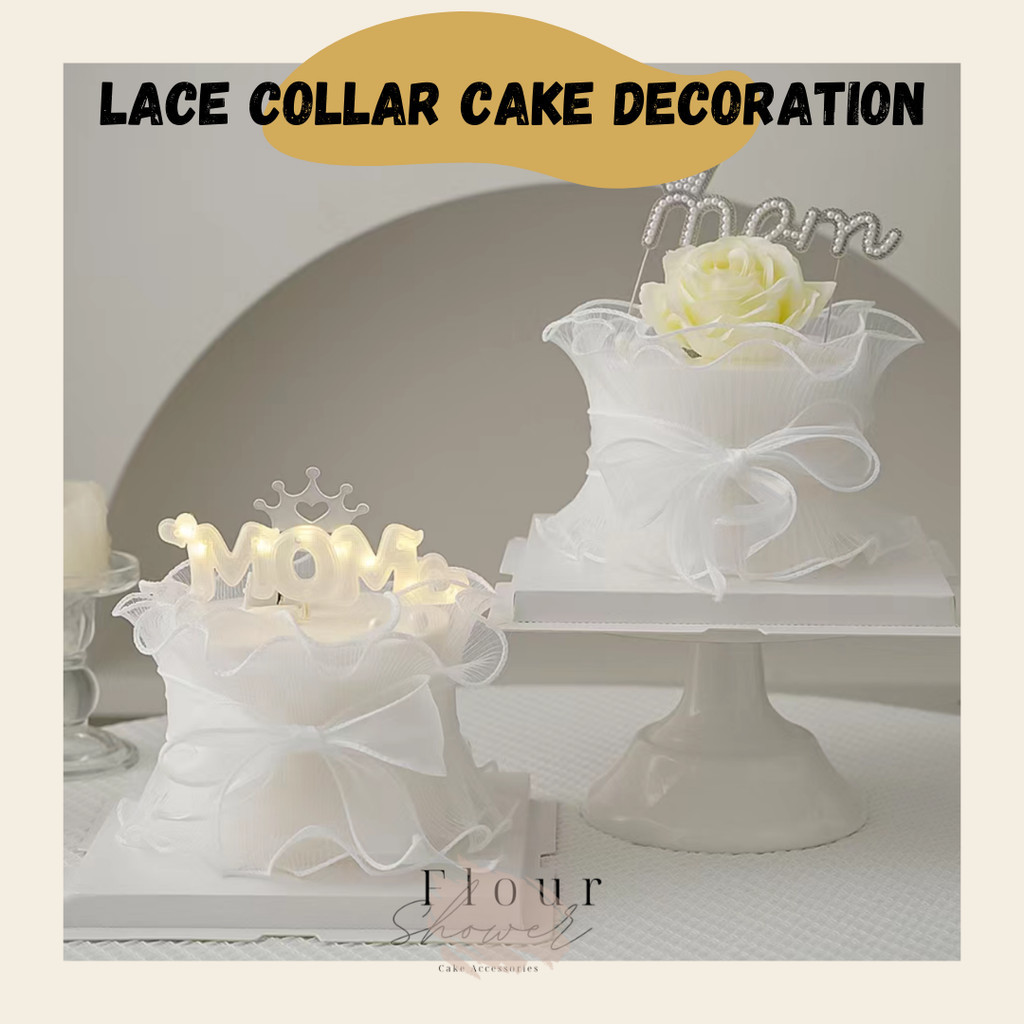 Lace Collar Cake Topper Decoration | Cake Lace Rim Surrounding Wrap ...