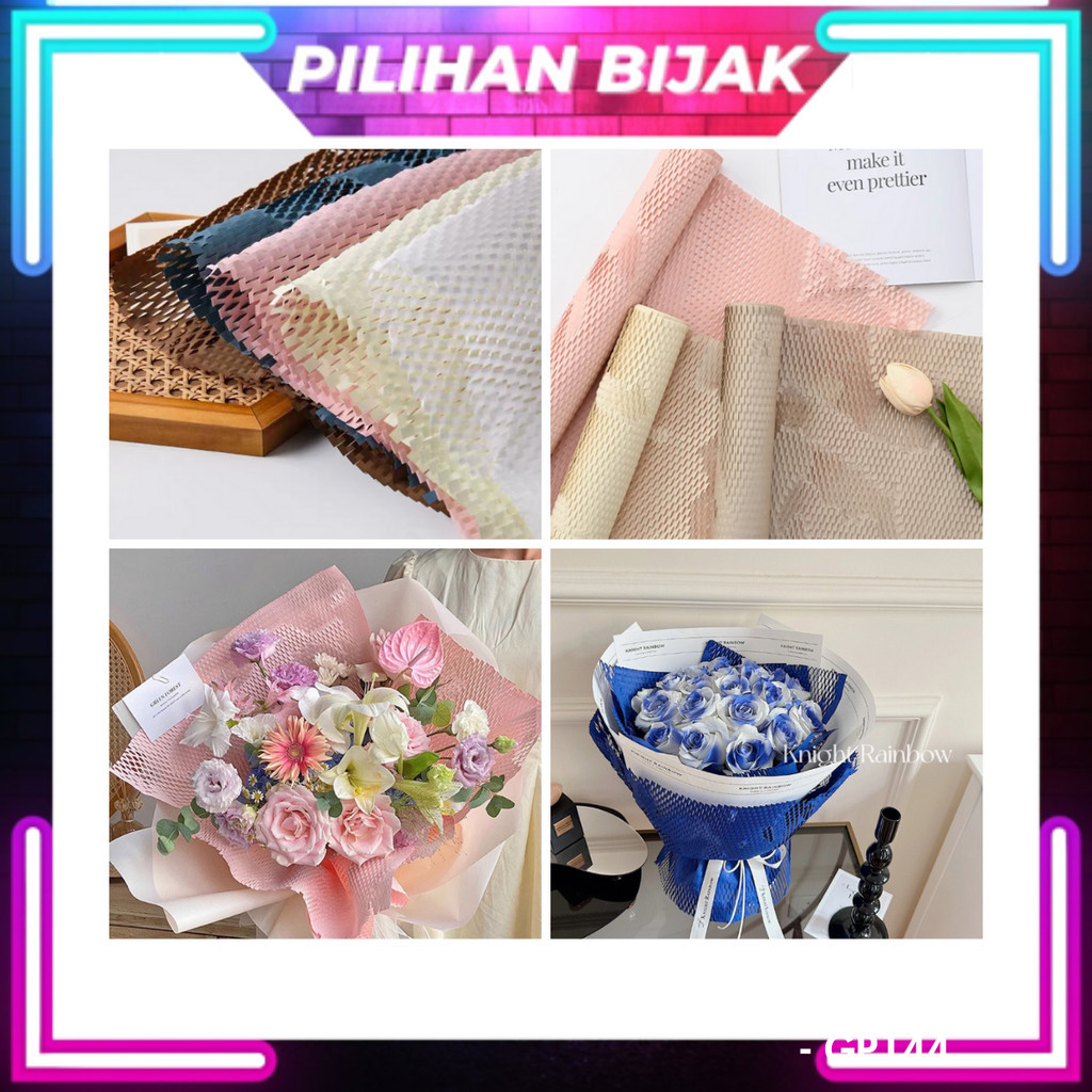 Honeycomb Kraft Paper Flower Wrapping Paper Bouquet Gift Florist ...