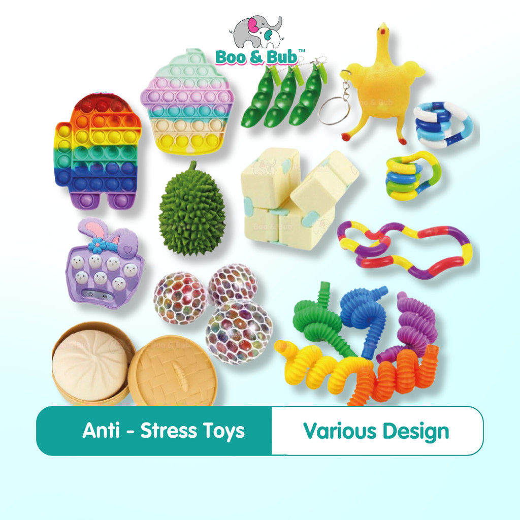 Boo&Bub Anti-Stress Toys | Kawaii Squeeze Rising Fidget Soft Sticky ...