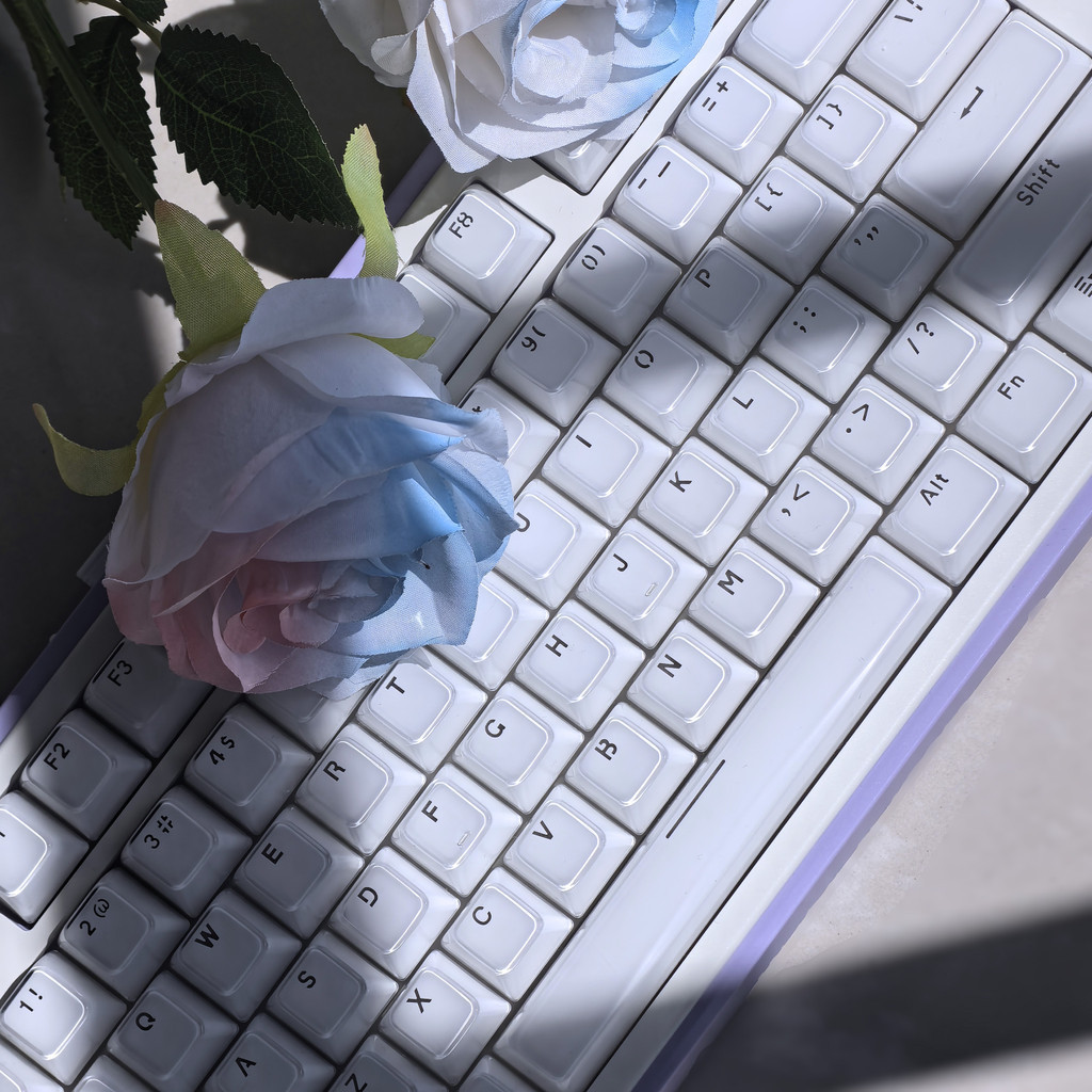 White Jelly Crystal Keycaps Translucent PC Double Shot Similar OEM ...
