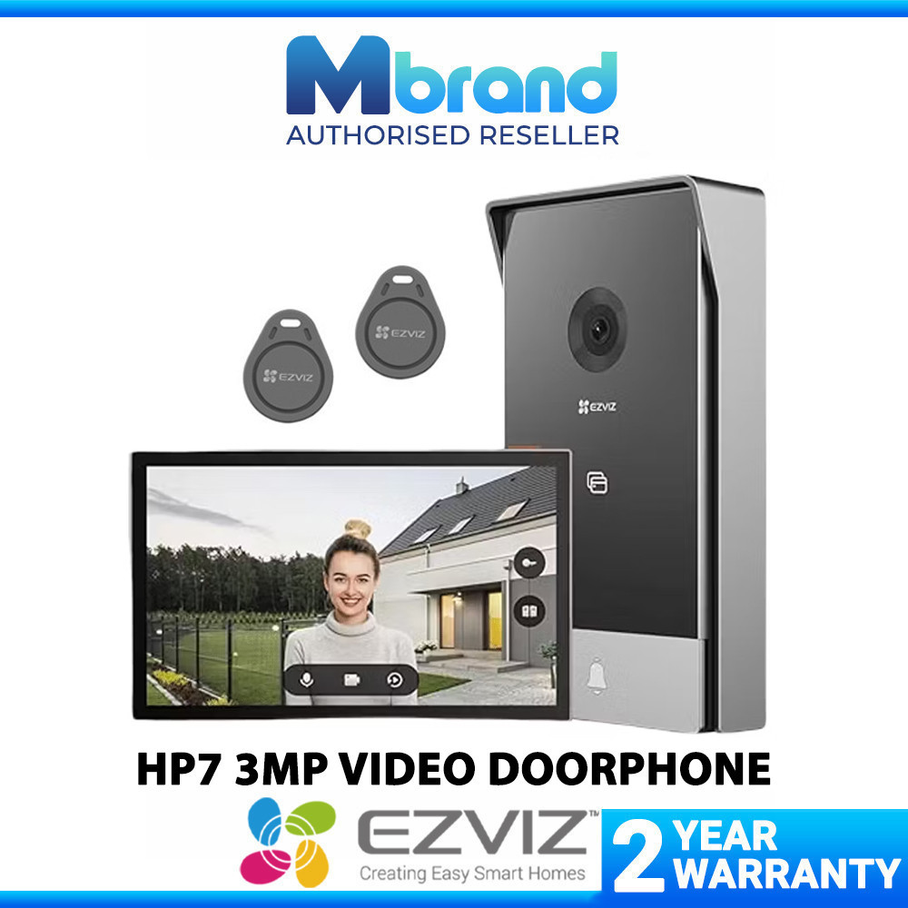 EZVIZ HP7 3MP 2K Intercome Video Doorbell Camera Two Way Talk ...
