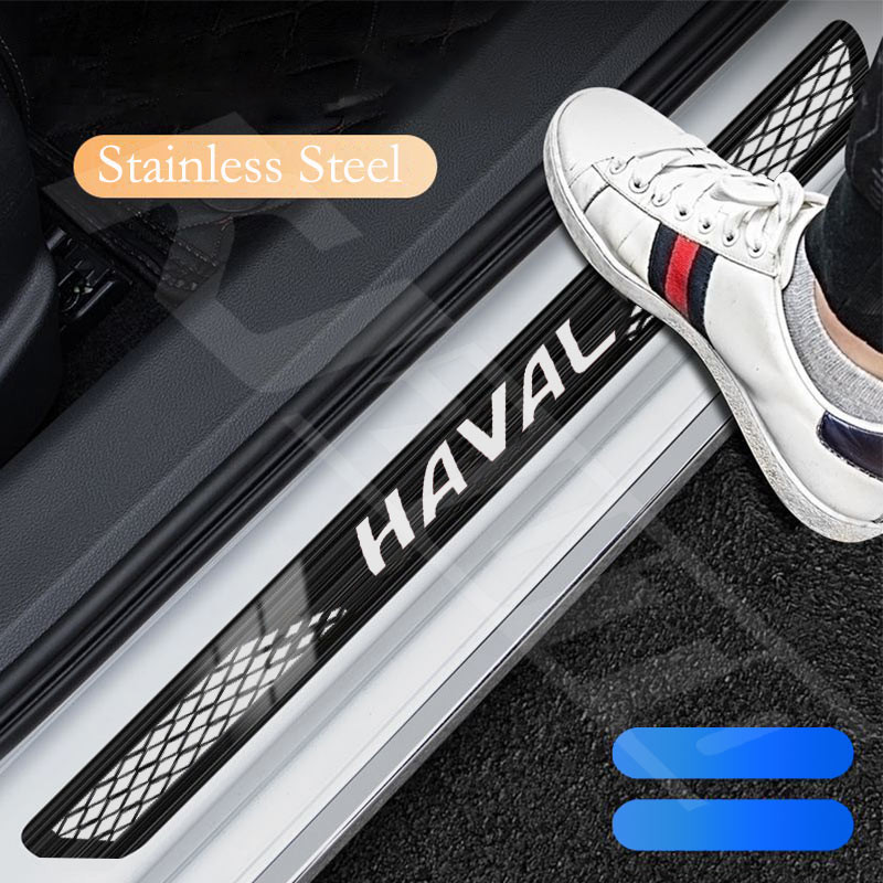 4pcs Haval Car Stainless Steel Threshold Strip Metal Welcome Pedal Auto ...