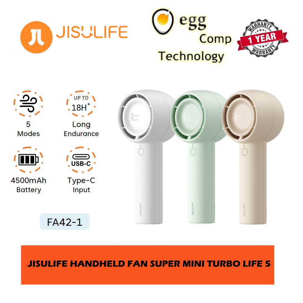 JISULIFE HANDHELD FAN SUPER MINI TURBO LIFE 5 COMPACT POCKET FAN FA42-1 ...