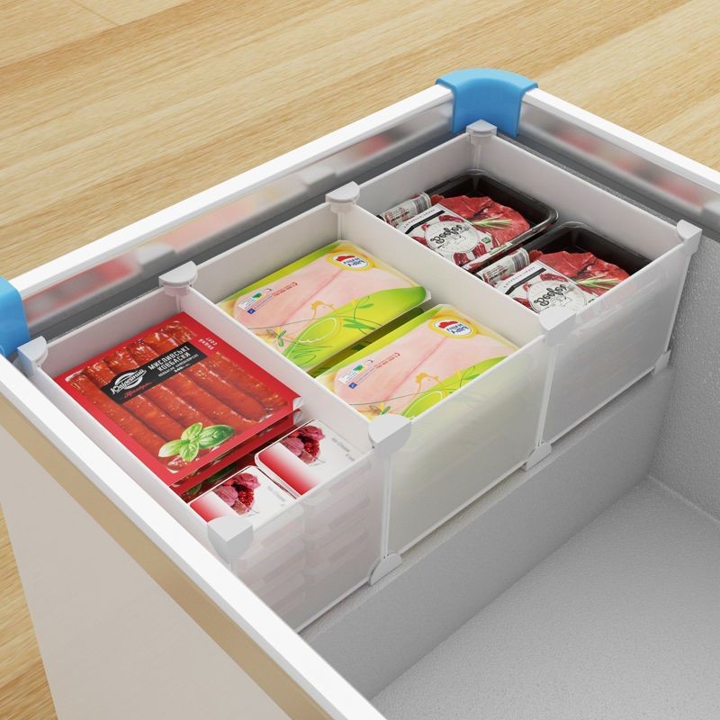 Freezer Partition Plastic Step Partition Rail Built-in Rack Partition ...