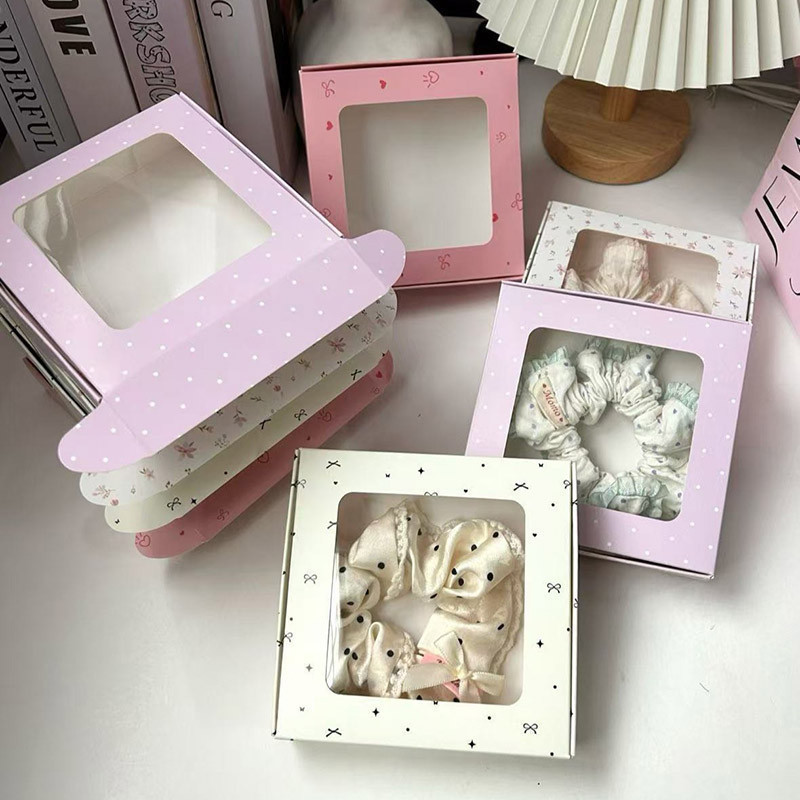Transparent Window Guka Paper Packaging Box Square Accessories Mini ...