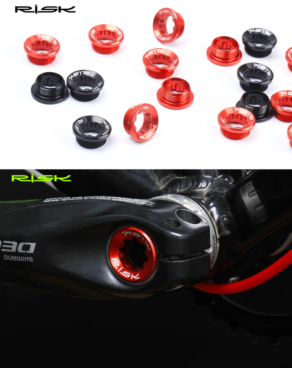 RISK M20 Bottom Bracket Bolts Chain Wheel BB Crankset Cover Caps ...