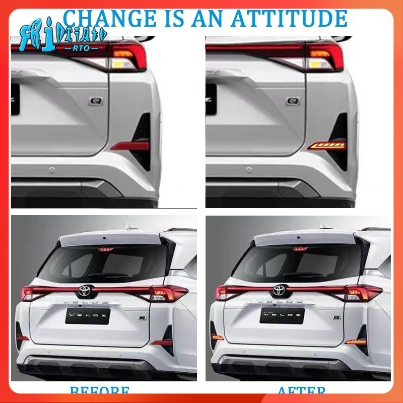 RTO LED Bumper Light For Toyota Veloz 2021-2023 3-in-1 Functions 12V ...