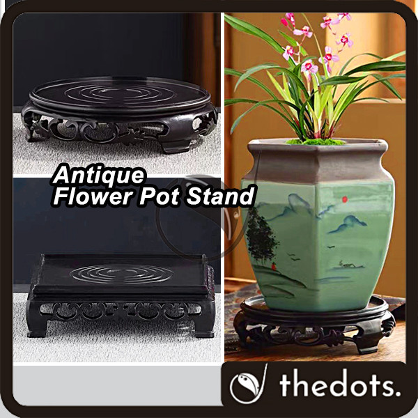 Antique Flower Pot Stand Flower Tray Rack / Lapik Tapak Pasu Bunga ...