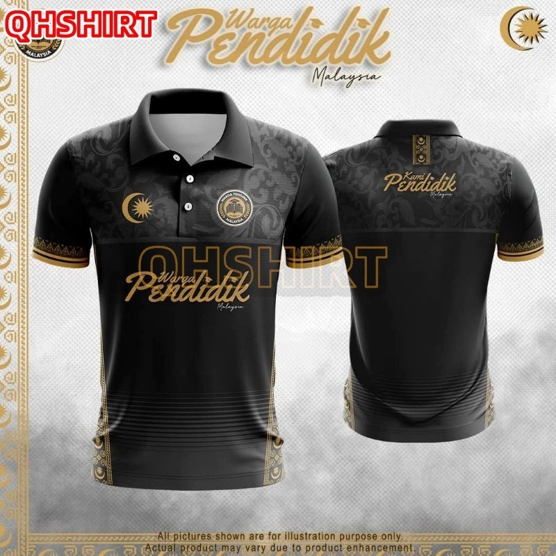 Jersi Pendidik Guru Malaysia Black Colour Sesuai Untuk Guru Baju Pendidik Baju Cikgu Baju