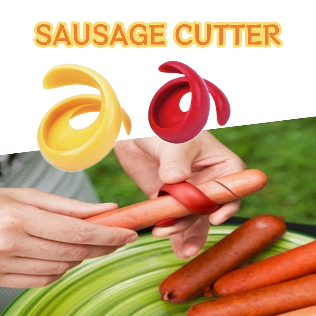 (2 Pcs/set) Spiral Barbecue Sausage Cutter Set Manual Fancy Sausage ...