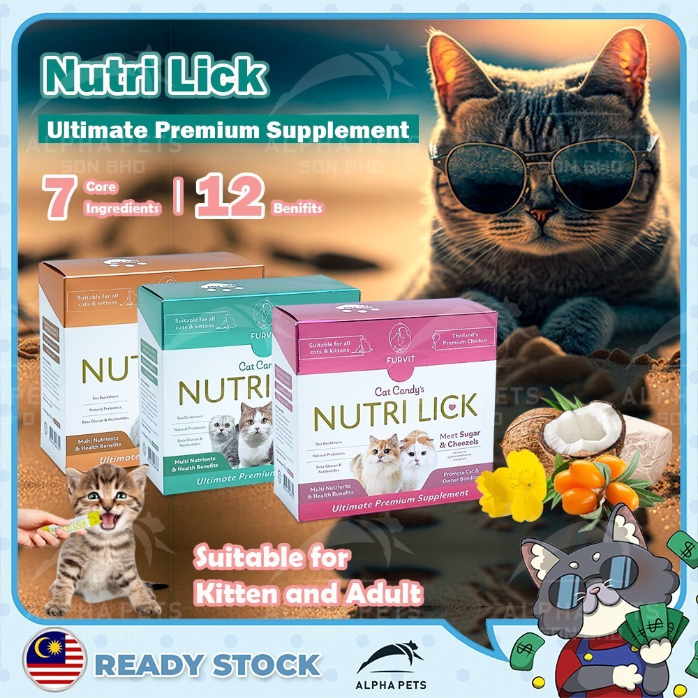 ALPHAPETS Pets Furvit Cat Candy Nutri Licks For Cat Pet Vitamin Kucing ...
