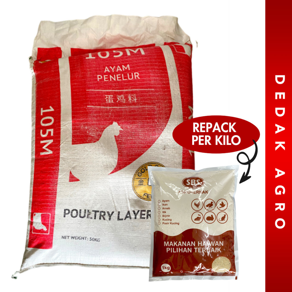 [10KG] [105M] [REPACK] Dedak Penelur Telur Premium Gold Coin Makanan ...