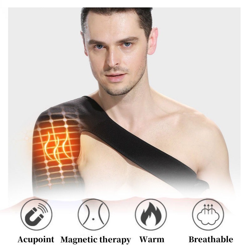 【READY STOCK】Heated Shoulder Wrap Brace Portable Heating Shoulder Pad ...