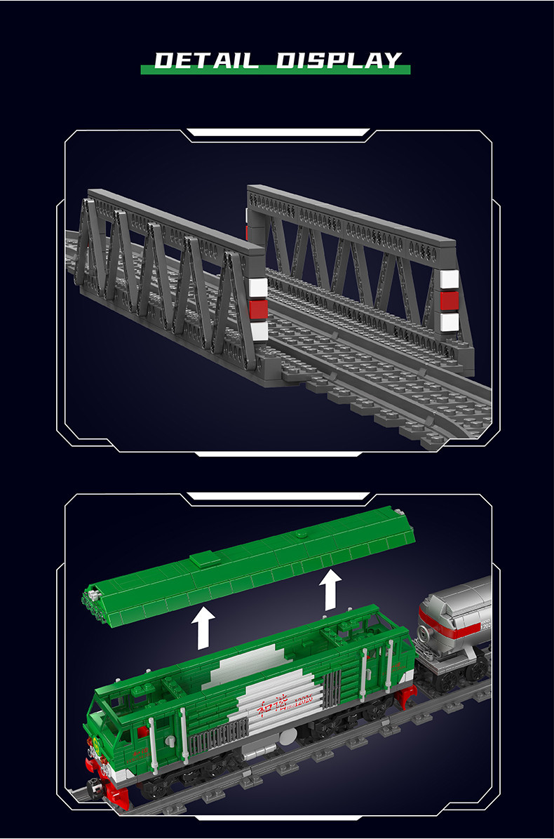 Mould King 12026 Train HXN 3 Diesel Locomotive Building Set | 1,090 PCS ...