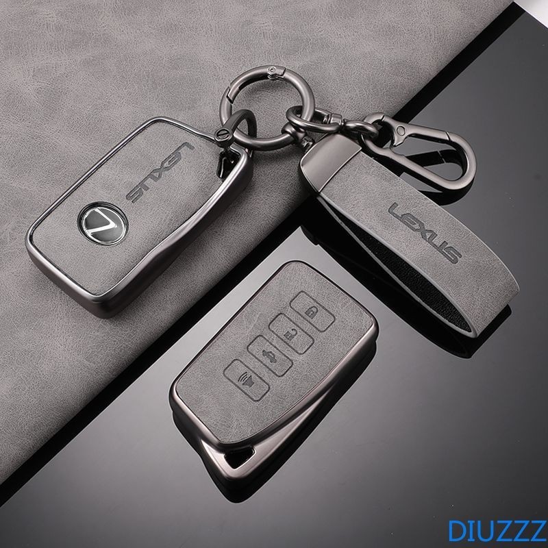 3/4 Button TPU Leather Car Key Cover Case Holder Keychain for Lexus NX ...