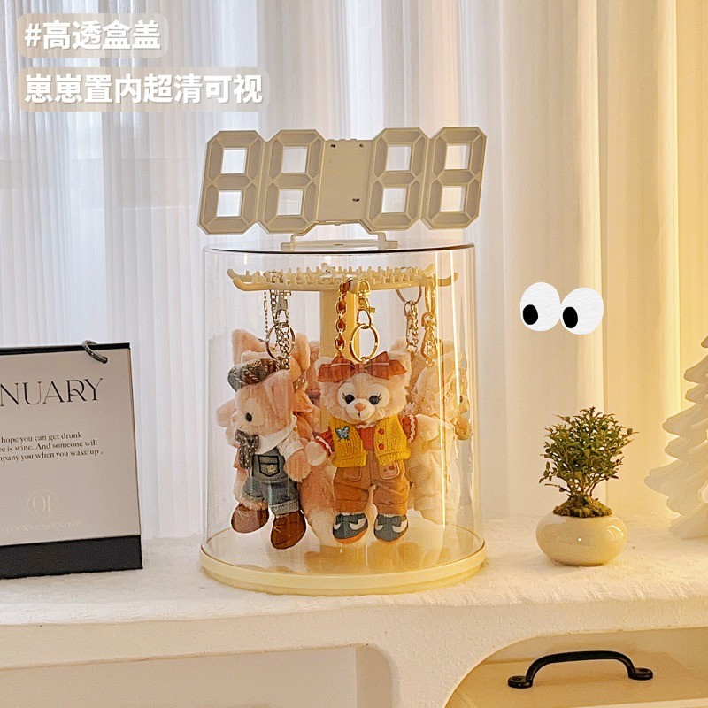 Labubu Box Cartoon Labubu Rotating Box Plush Doll Transparent Dust ...