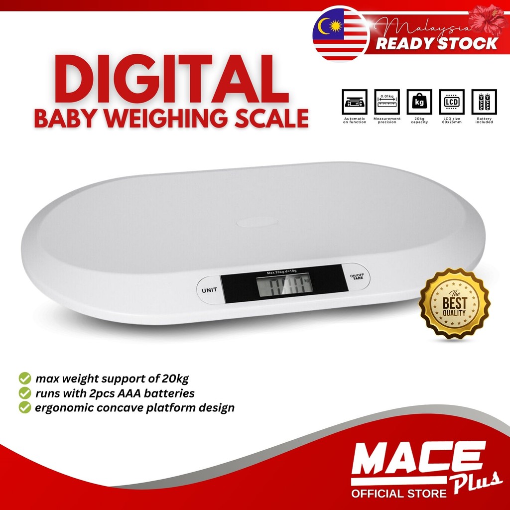 High Precision 20KG Digital Baby Weighing Scale Penimbang Digital Smart ...