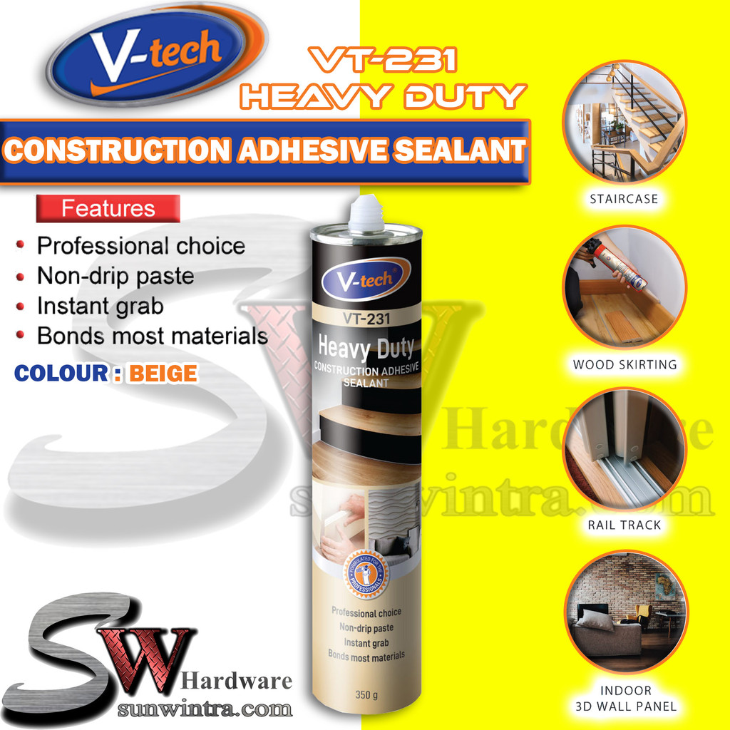 V-TECH 300ml VT-231 HEAVY DUTY ADHESIVE SEALANT VT231 # 1pcs / 2pcs / Heavy Duty Vital Nail ...