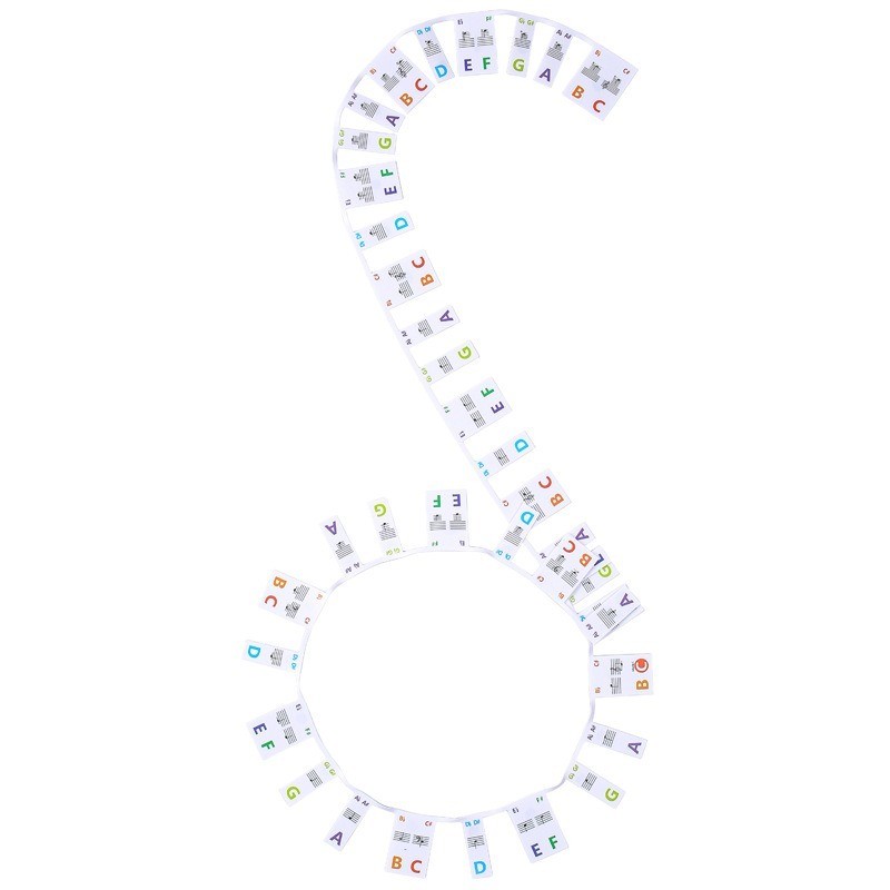 61/88key detachable silicone piano keyboard sticker dual line learning ...