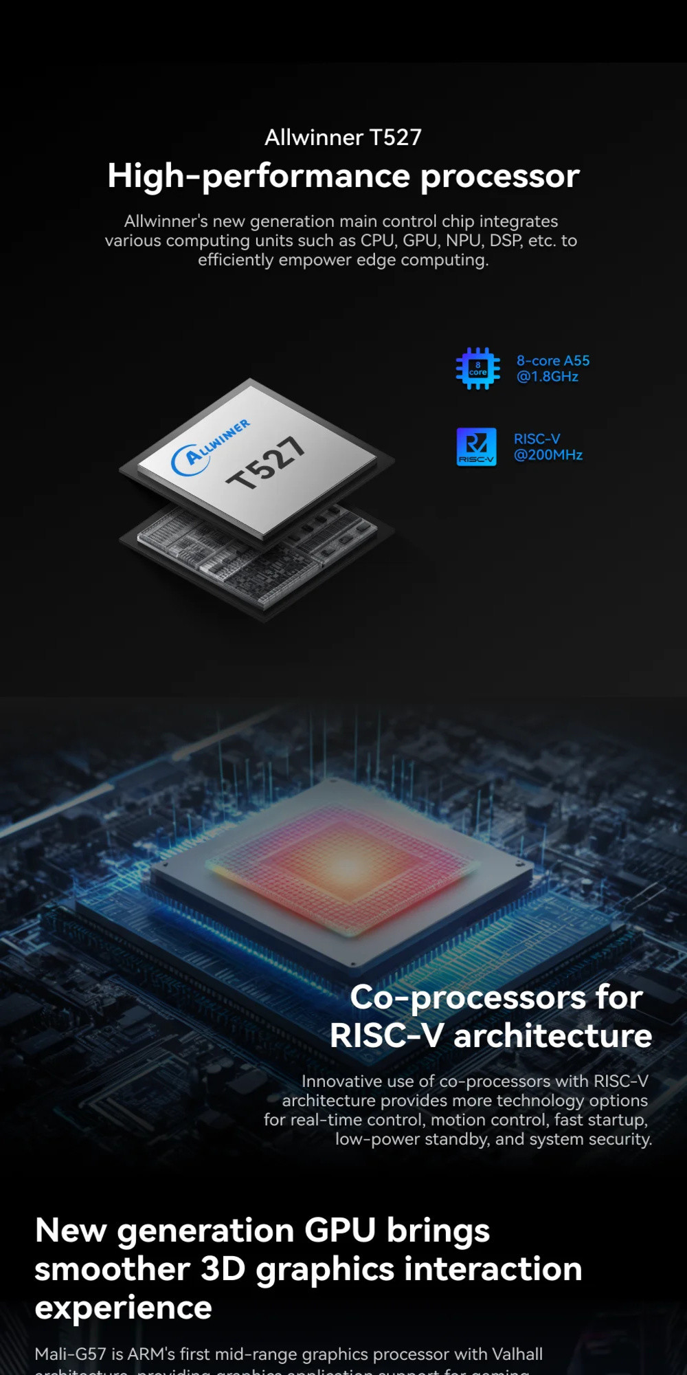 Orange Pi 4A 4GB RAM + 32GB eMMC Module Single Board Computer Allwinner T527 WiFi+BT5.0 BLE M2 ...