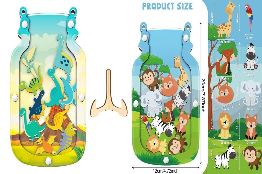 SLS_ Wooden Token Jar Kids Star Reward System Wooden Kids Reward Jar ...