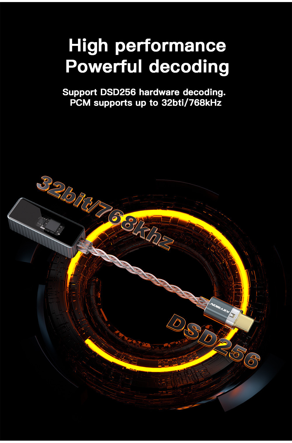 KEYSION Dual Chip CS43198+CT7601 Portable USB HFI DAC& Mini Headphone ...