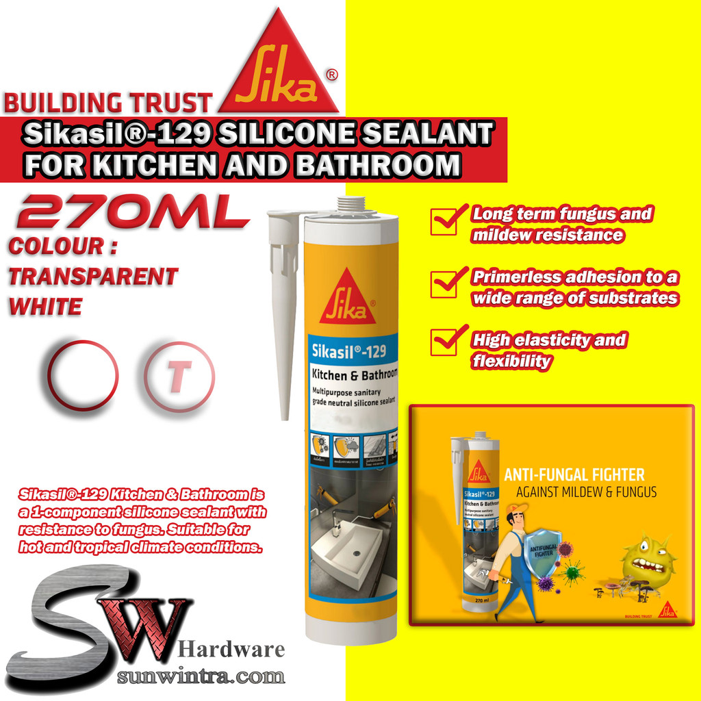 Sikasil®-129 Kitchen & Bathroom SILICONE SEALANT FOR KITCHEN AND ...