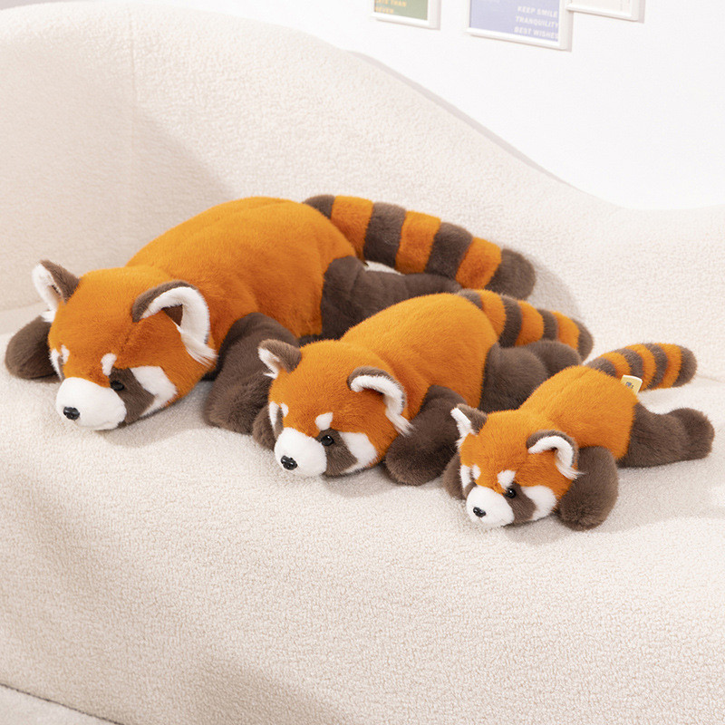 Soft And Fluffy Panda Fox Plush Toy Fox Stuffed Animal Raccoon Doll ...