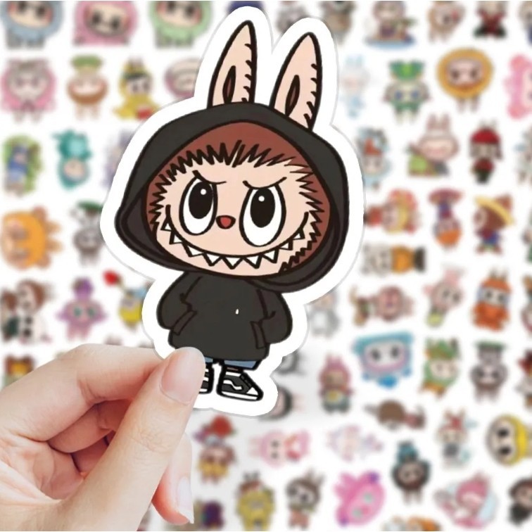 50 Sheets Cute Cartoon labubu labubu Stickers Phone Case Computer ...