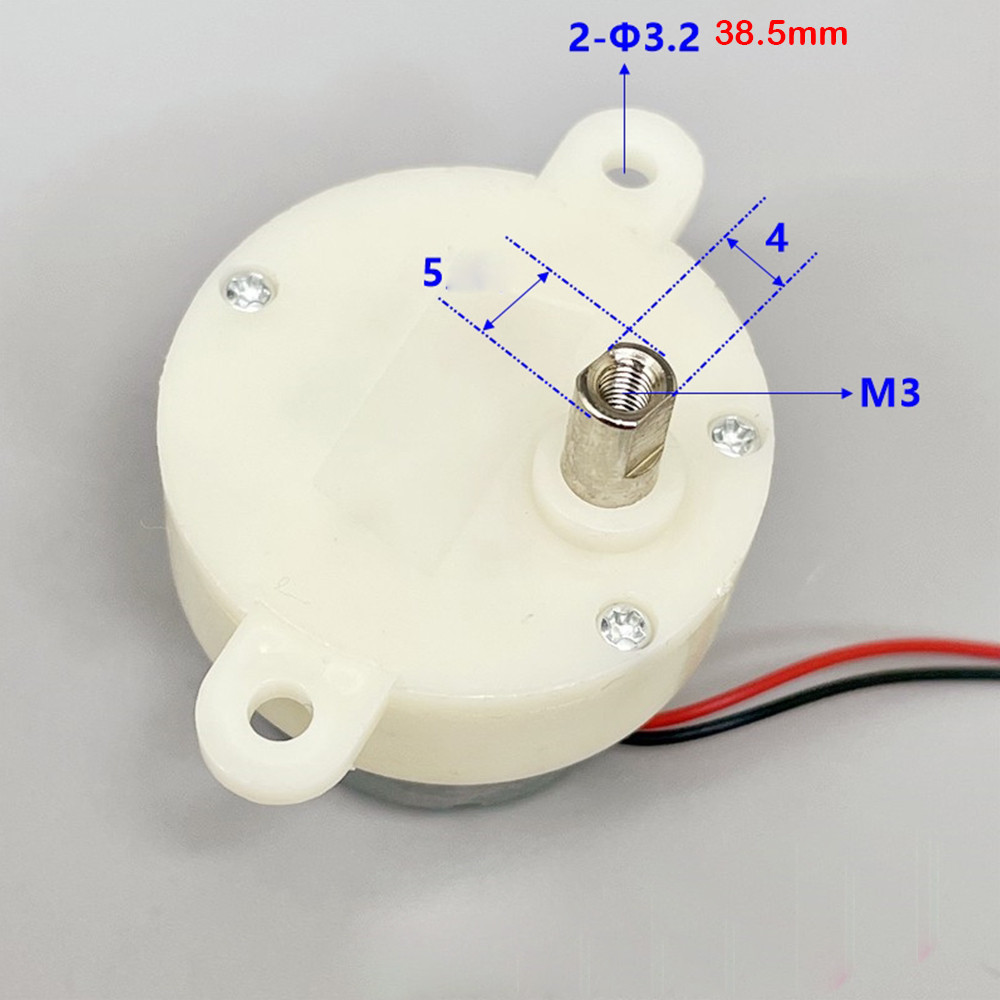 DC 3V-5V Micro 300 Gear Electric Motor Silent 4-7RPM Slow Speed Stage ...