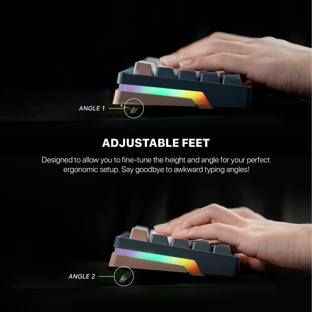 Fantech MK912 ATOM PRO 63 Macro RGB Light Gaming Wireless Mechanical ...
