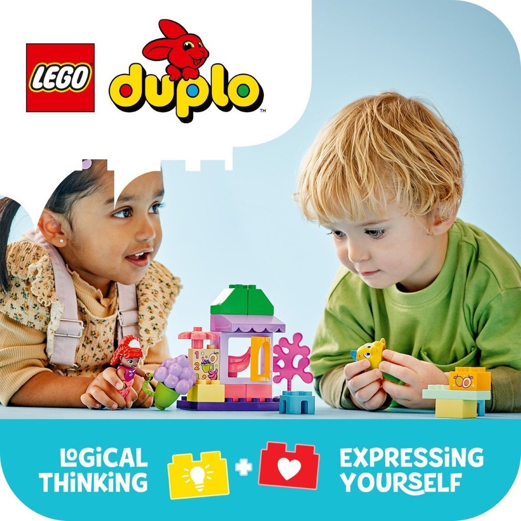 LEGO 10420 Duplo Disney Ariel and Flounder's Cafe Stand Building Toy ...