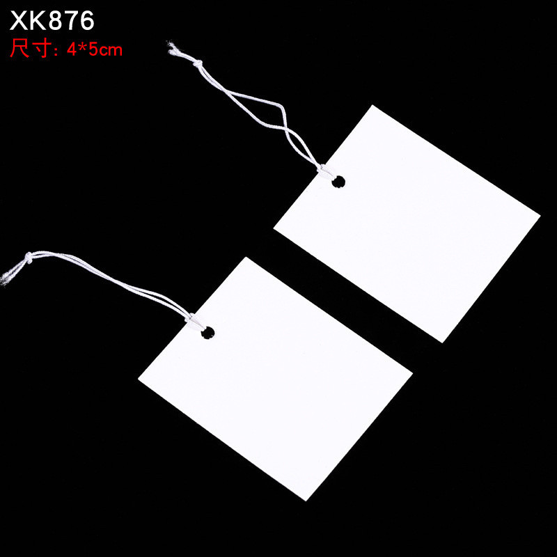 100pcs Jewelry and jewelry small tags DIY blank hanging rope small hang ...