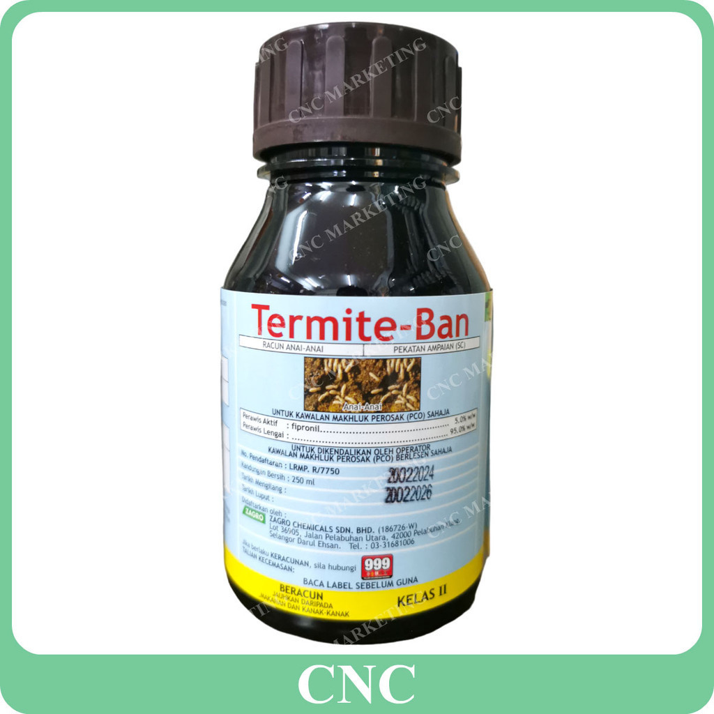 250ML Termite-Ban Zagro Fipronil 5% Systemic Insecticide Racun Serangga ...