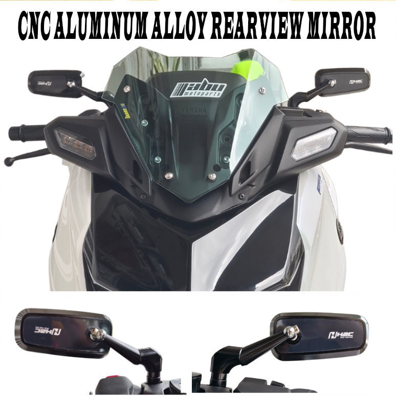 【2PCS】Universal Side mirror H2C Aluminum frame Rearview Mirror with ...