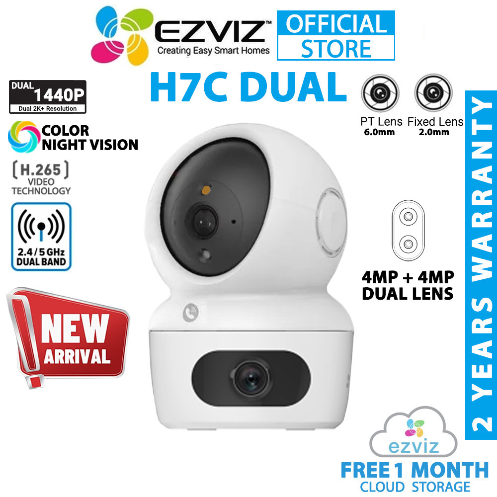 Ezviz H7C Dual Lens (4MP + 4MP) Pan/Tilt Two Way Talk Color Night ...
