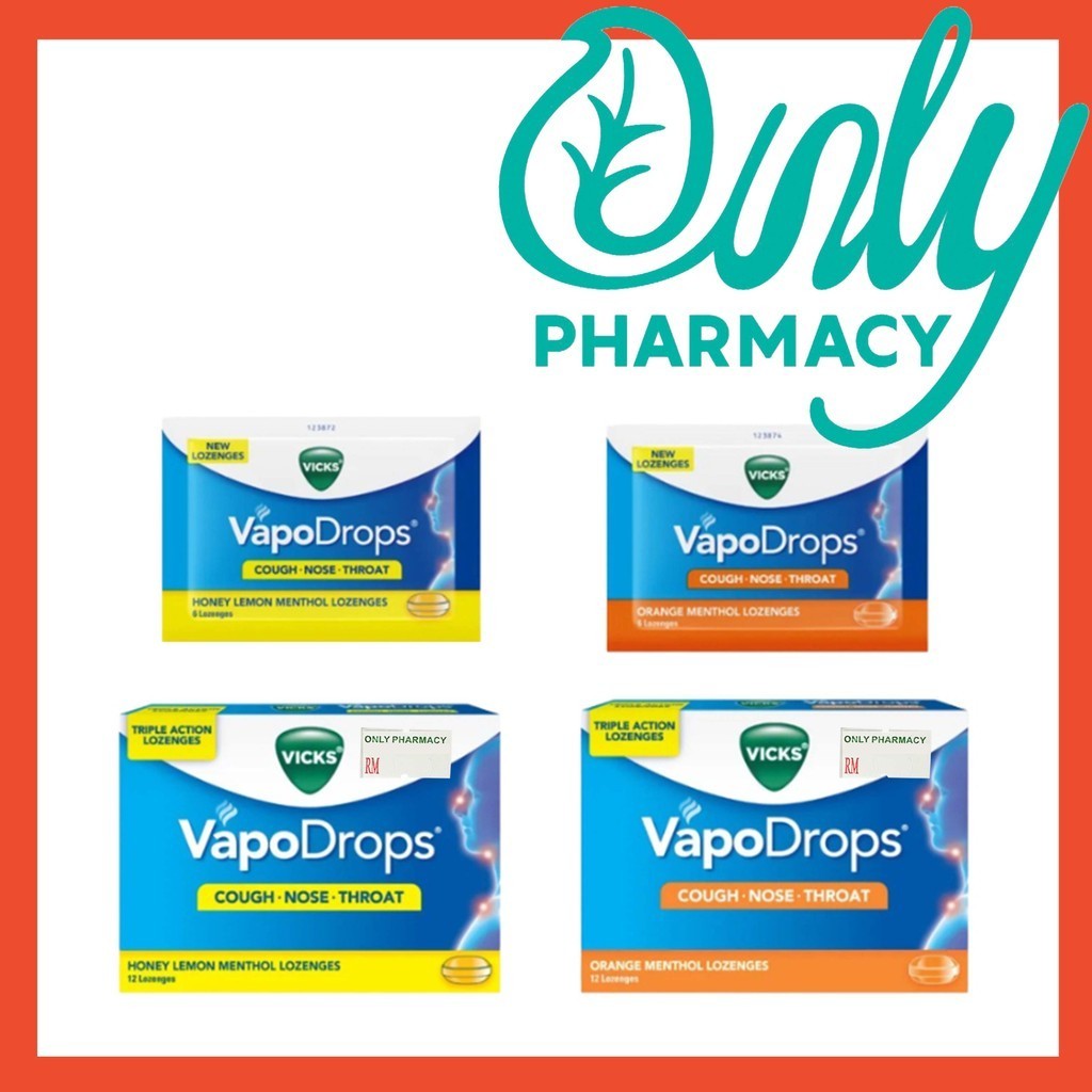 Vicks Drop 6s or 12s Orange Menthol or Honey Lemon Methol | Shopee Malaysia