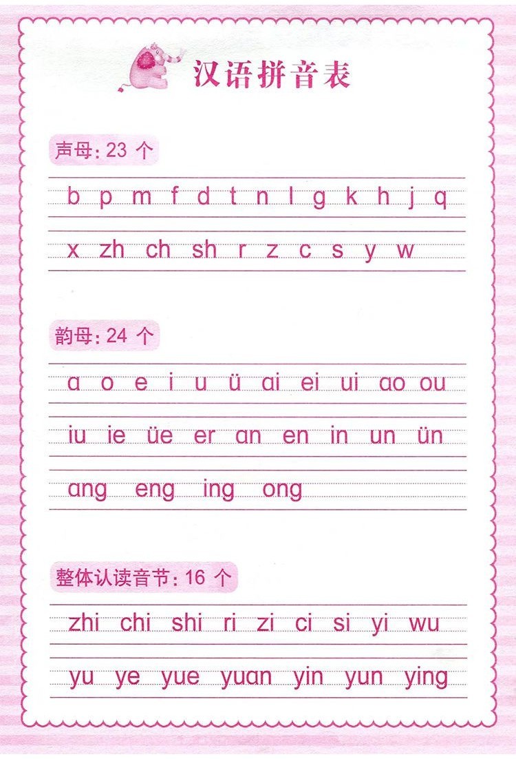 Young Link Preschool Pencil Drawing Red Book Pinyin Chinese Characters ...