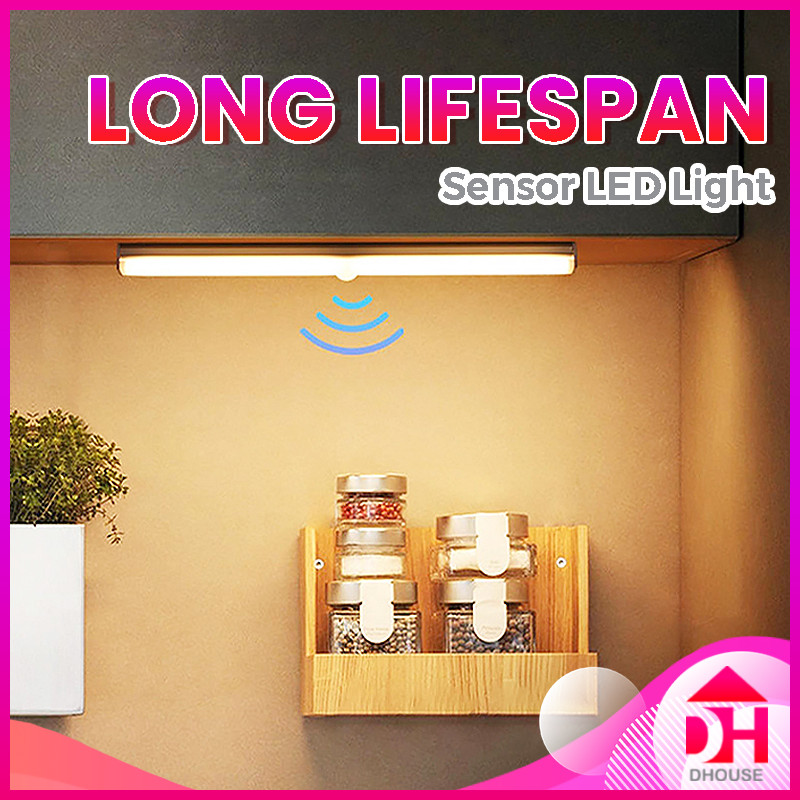 Motion Sensor Auto On Off LED Rechargeable Light Cabinet Induction ...