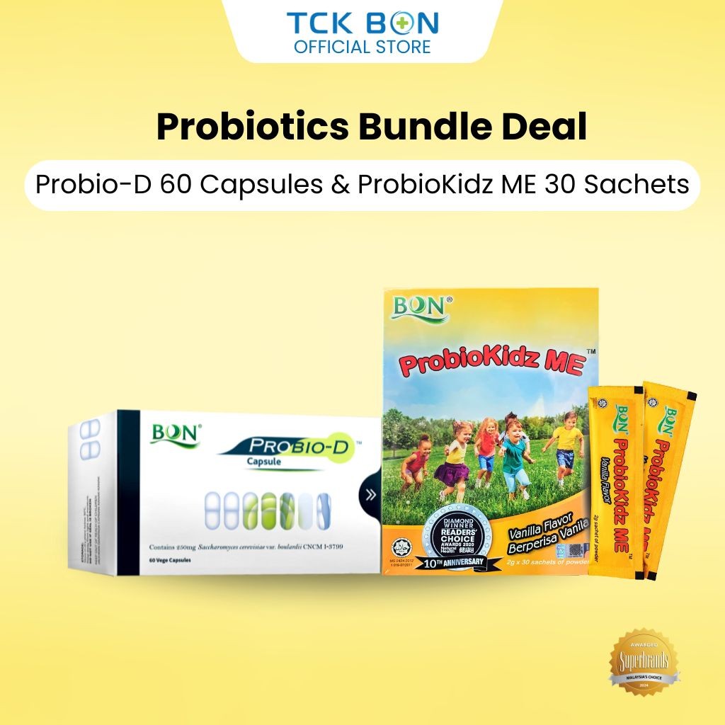 TCK BON Probio-D™ (60 Capsules x 1 Box) + TCK BON ProbioKidz ME™ (30 ...
