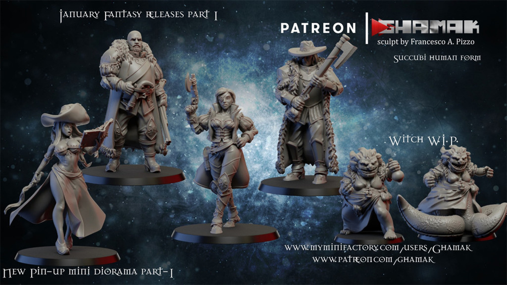 Witch Hunter Captain Merchant Monster War Lord Dragon and Dungeon DND ...
