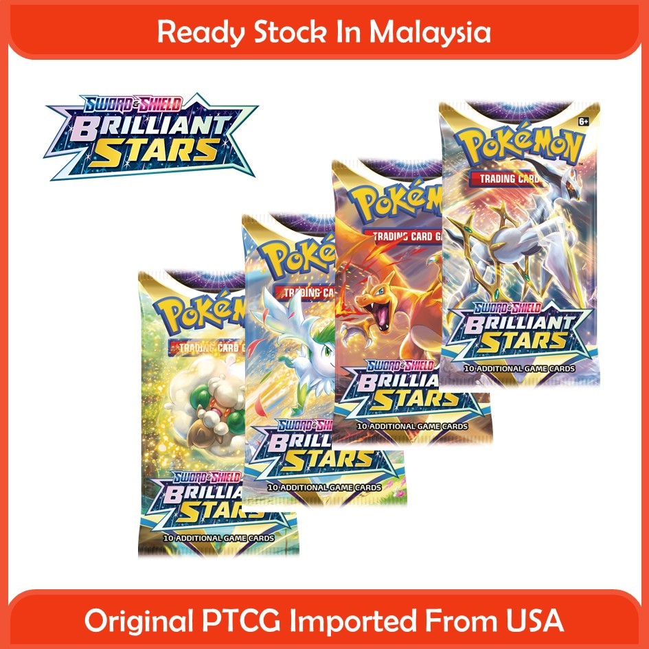 [100% Genuine] Pokemon PTCG: Sword & Shield Brilliant Stars Booster ...