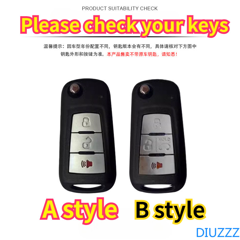 For Proton Zinc Alloy Leather Car Remote Key Cover For Proton Saga VVT ...