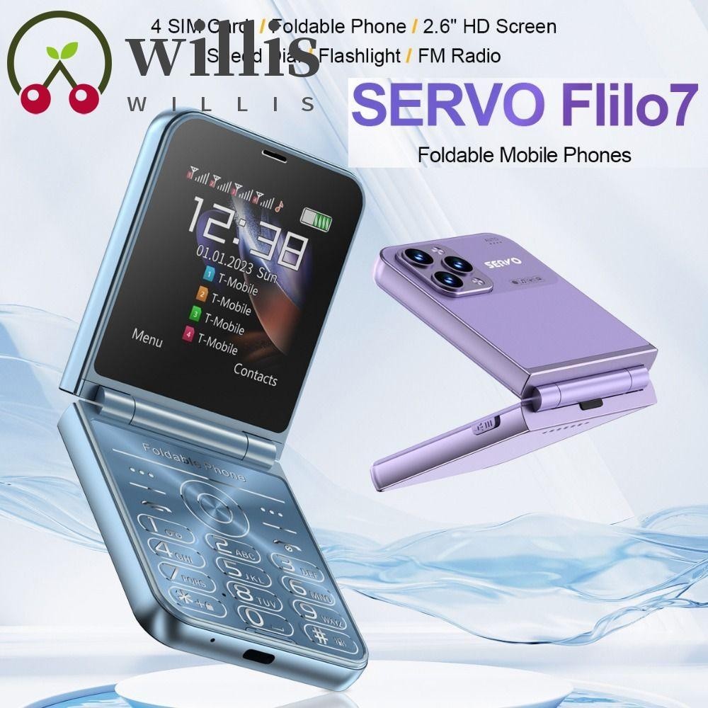 in stock WILLIS Mini Flip Mobile Phone, Flilo7 4 SIM Card Flip Foldable ...